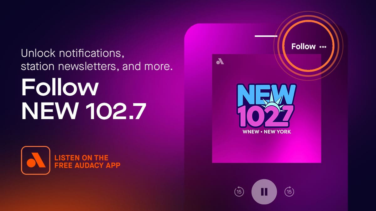 Follow NEW 102.7 on Audacy